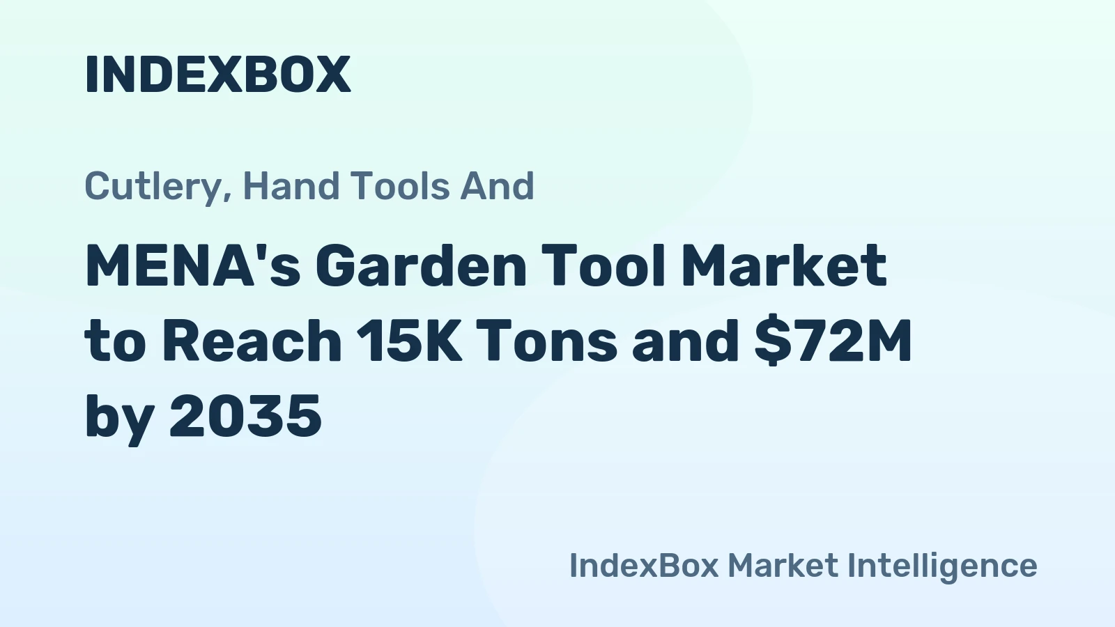 MENA's Garden Tool Market to Reach 15K Tons and $72M by 2035
