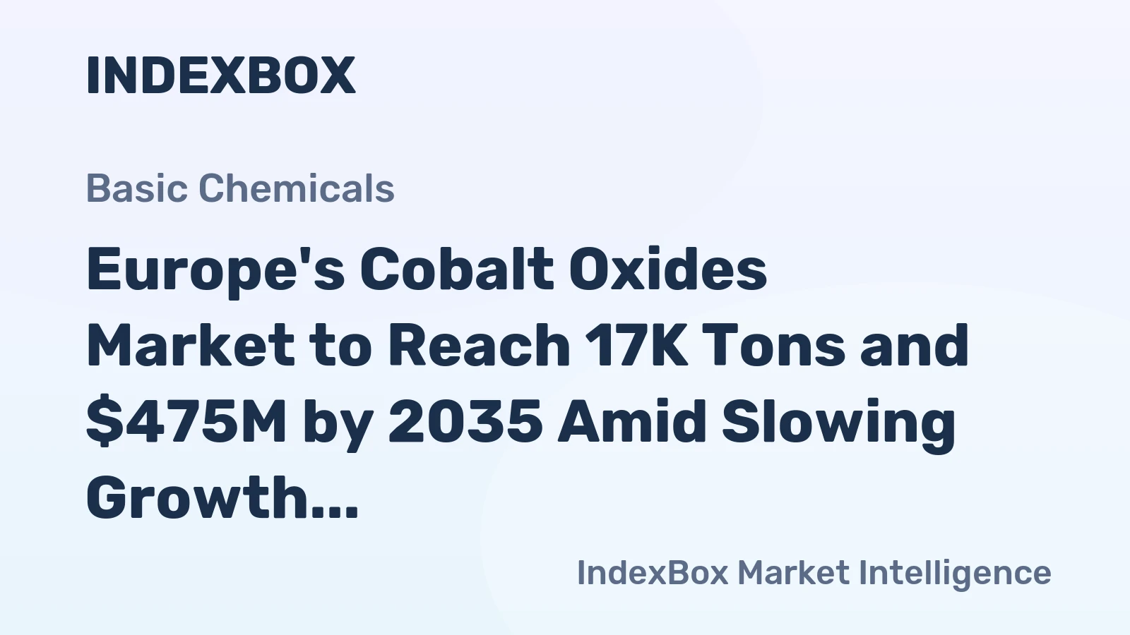 Europe's Cobalt Oxides Market to Reach 17K Tons and $475M by 2035 Amid Slowing Growth