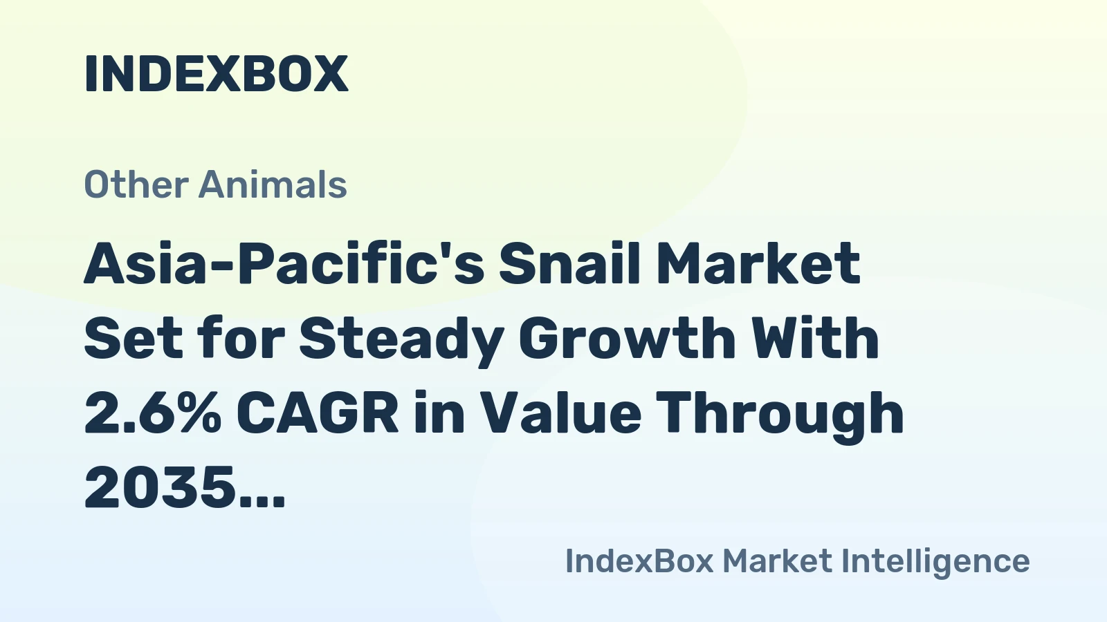 Asia-Pacific's Snail Market Set for Steady Growth With 2.6% CAGR in Value Through 2035