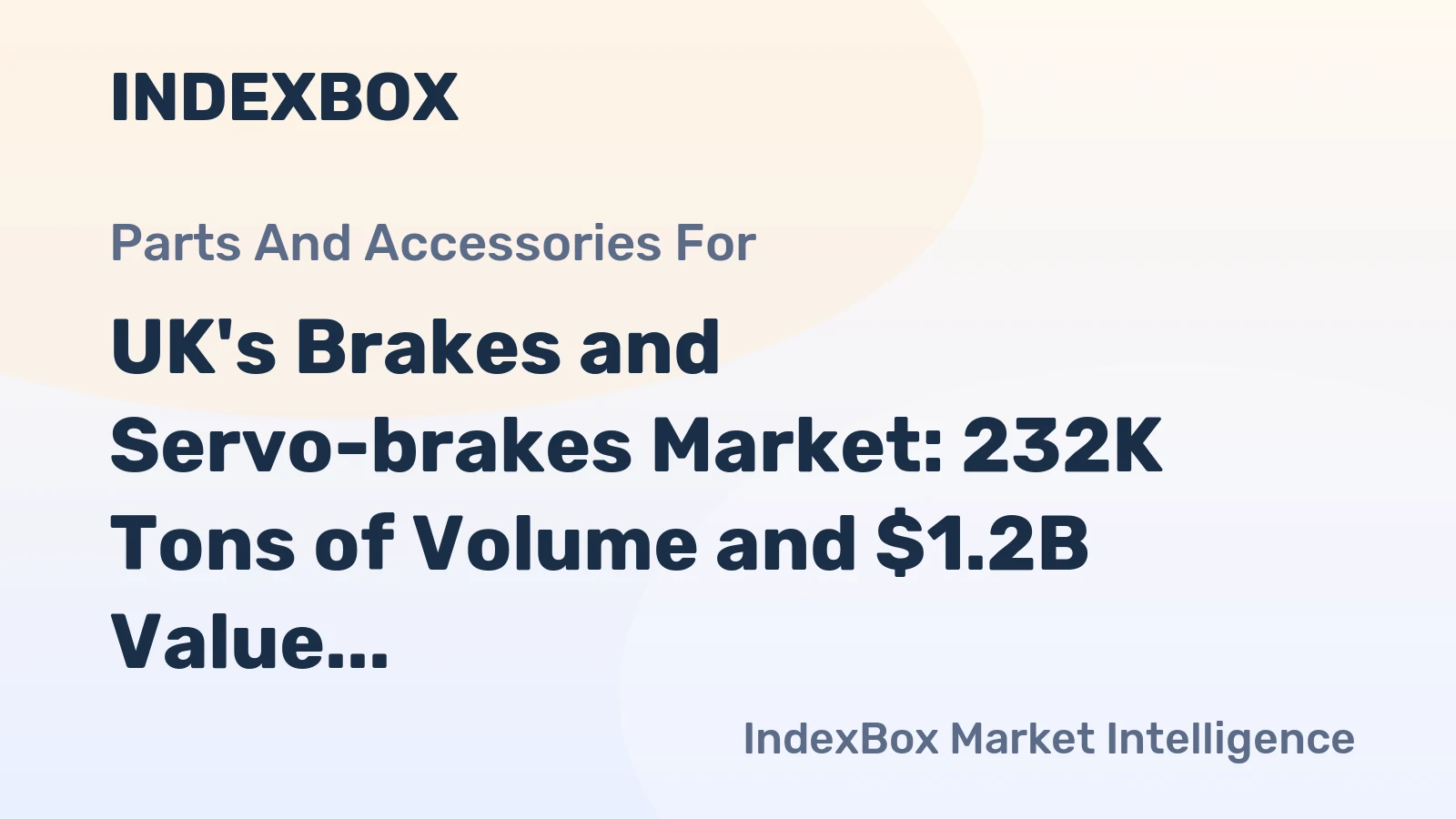 UK's Brakes and Servo-brakes Market: 232K Tons of Volume and $1.2B Value Forecasted for 2035