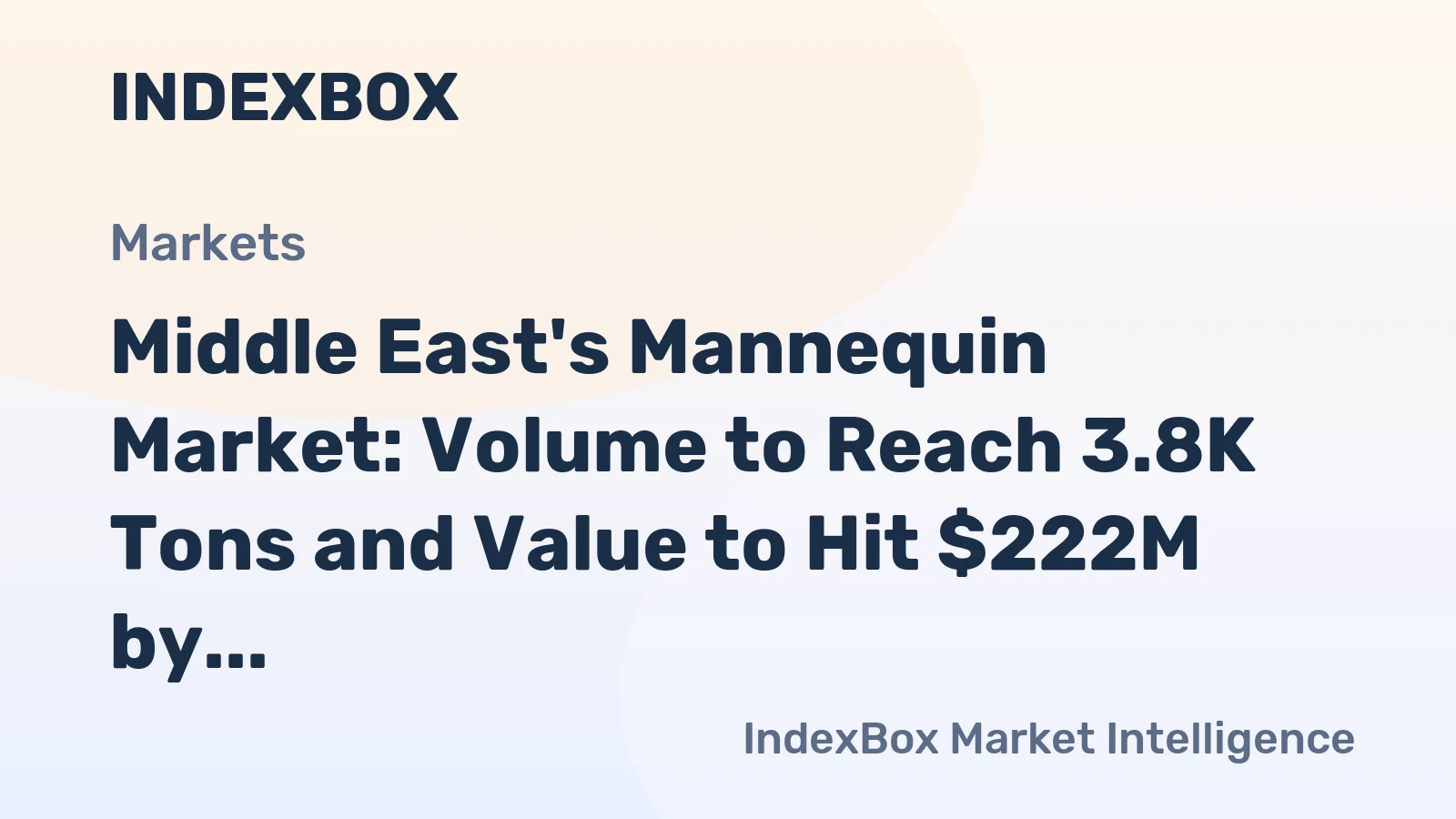 Middle East's Mannequin Market: Volume to Reach 3.8K Tons and Value to Hit $222M by 2035