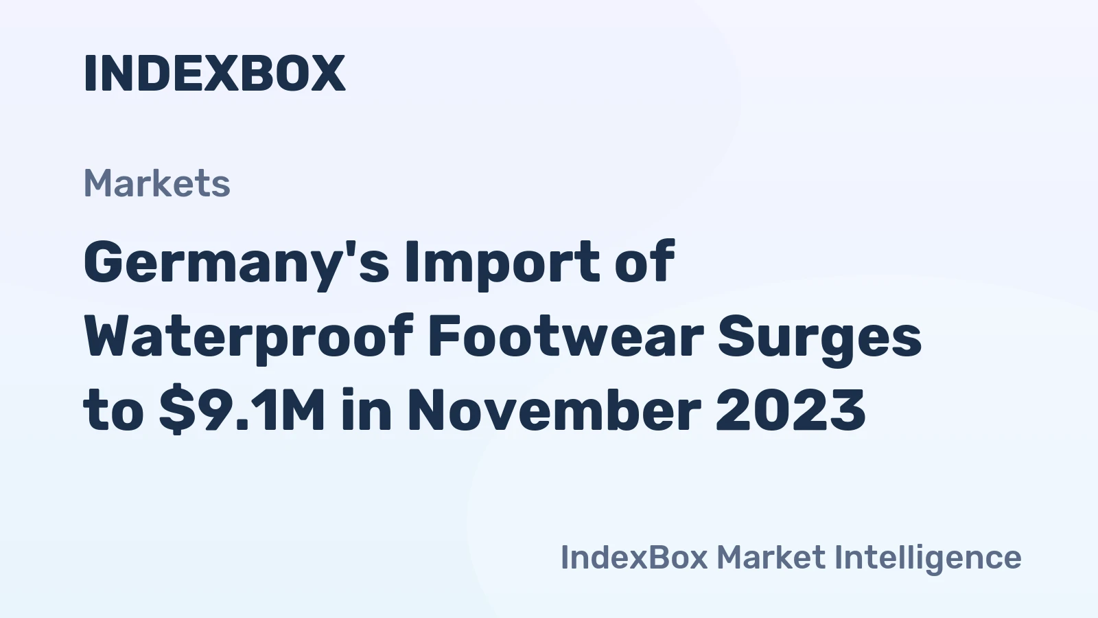 Germany's Import of Waterproof Footwear Surges to $9.1M in November 2023