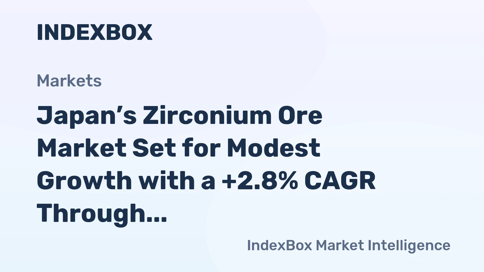 Japan’s Zirconium Ore Market Set for Modest Growth with a +2.8% CAGR Through 2035