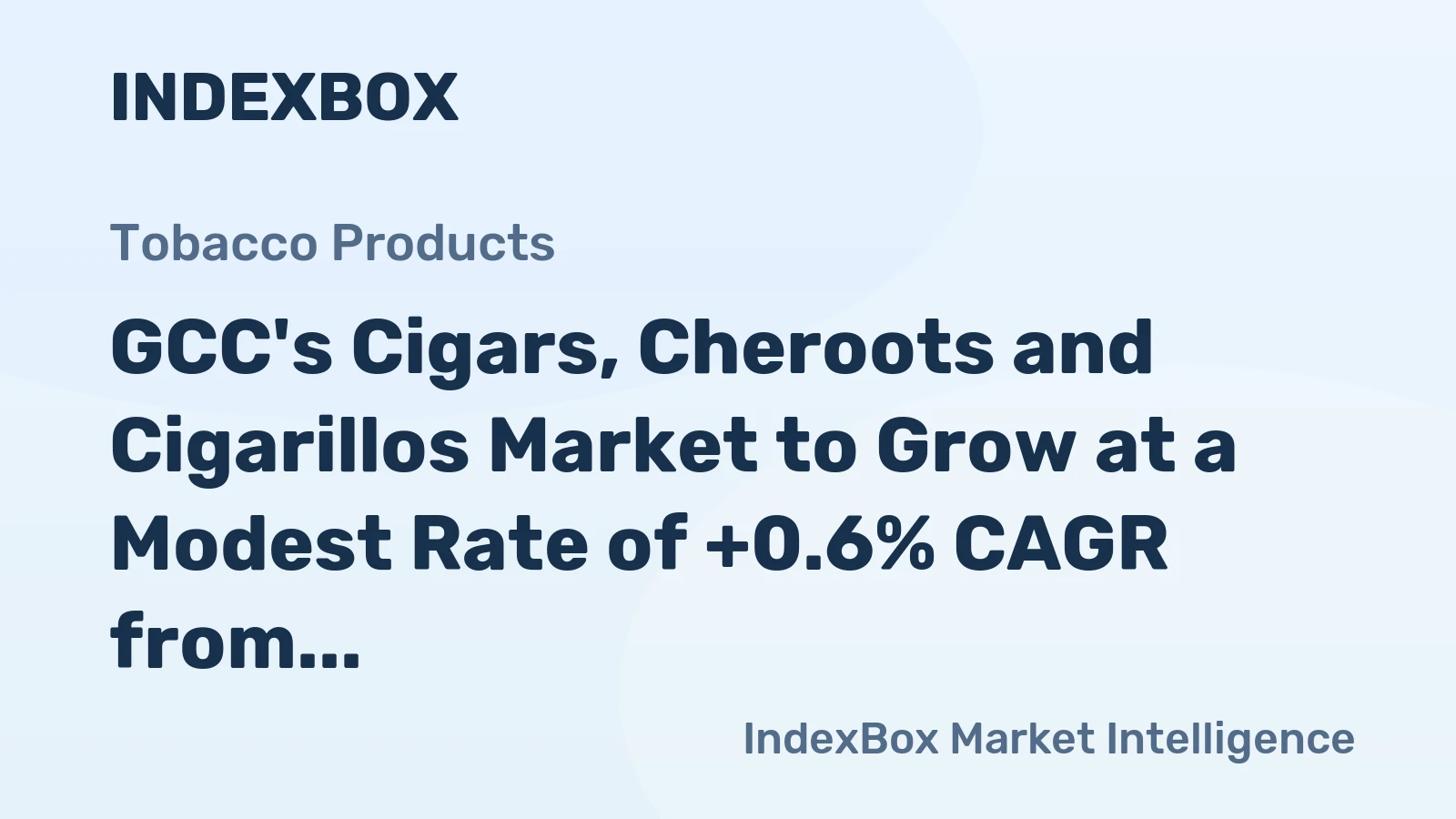 GCC's Cigars, Cheroots and Cigarillos Market to Grow at a Modest Rate of +0.6% CAGR from 2024 to 2035
