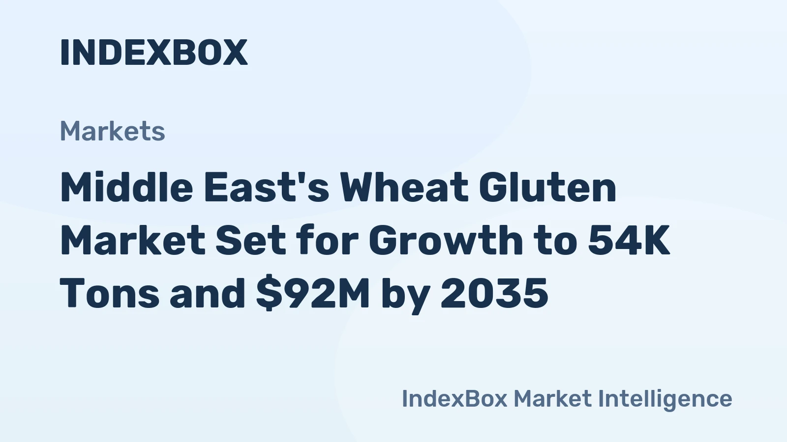 Middle East's Wheat Gluten Market Set for Growth to 54K Tons and $92M by 2035