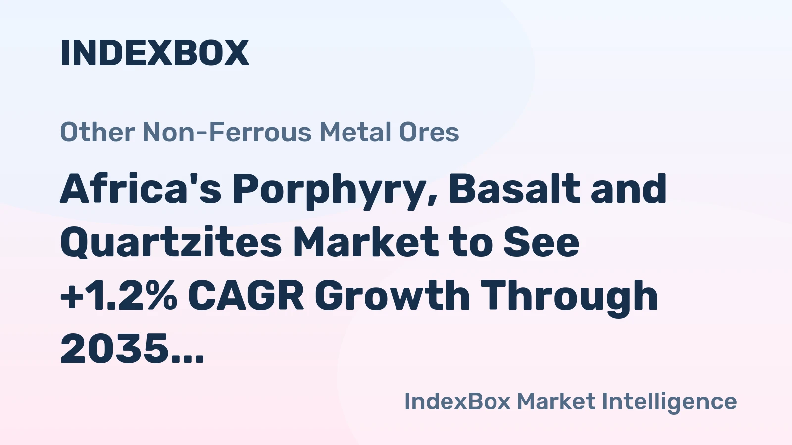 Africa's Porphyry, Basalt and Quartzites Market to See +1.2% CAGR Growth Through 2035, Reaching 67M Tons