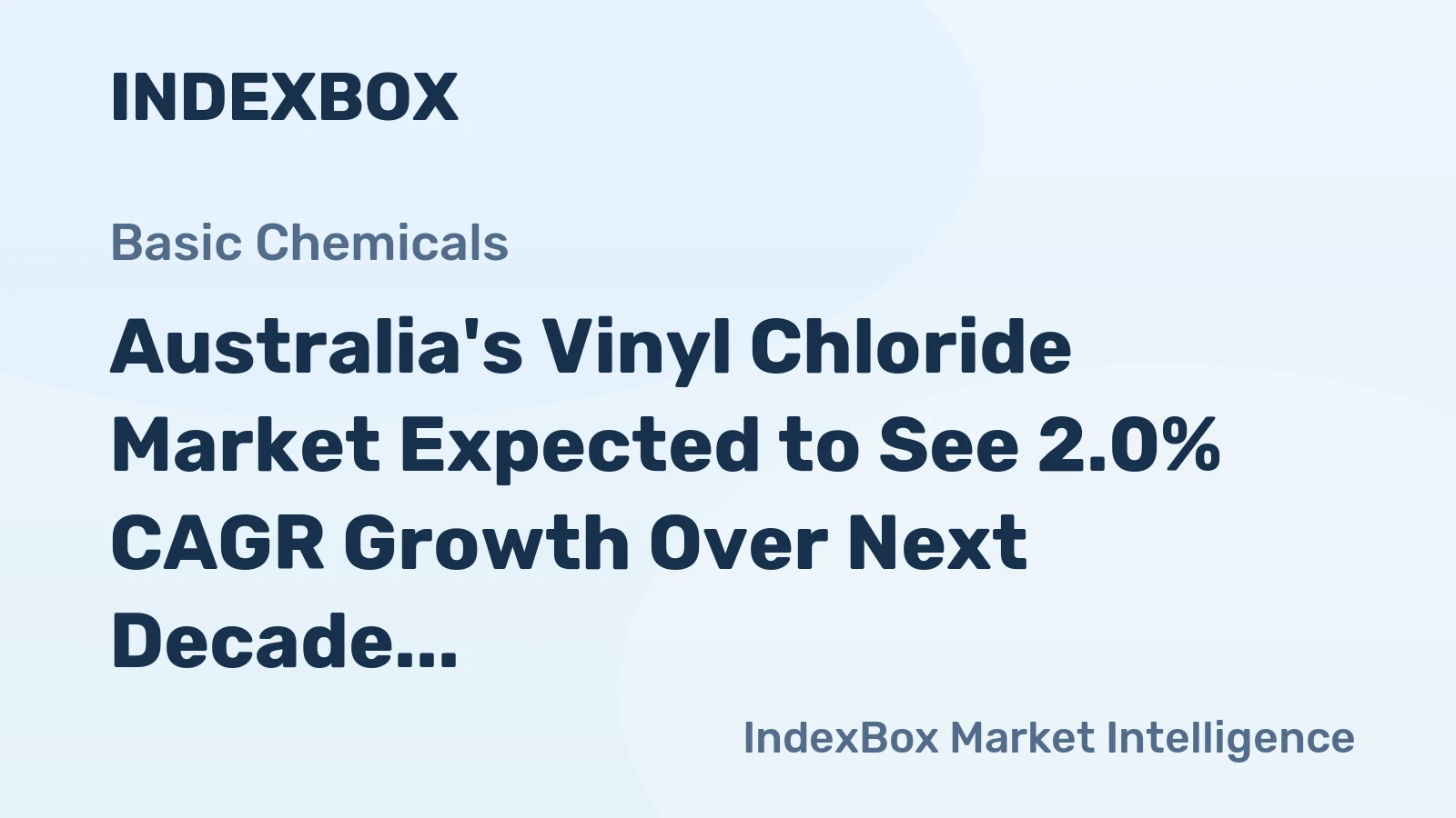 Australia's Vinyl Chloride Market Expected to See 2.0% CAGR Growth Over Next Decade