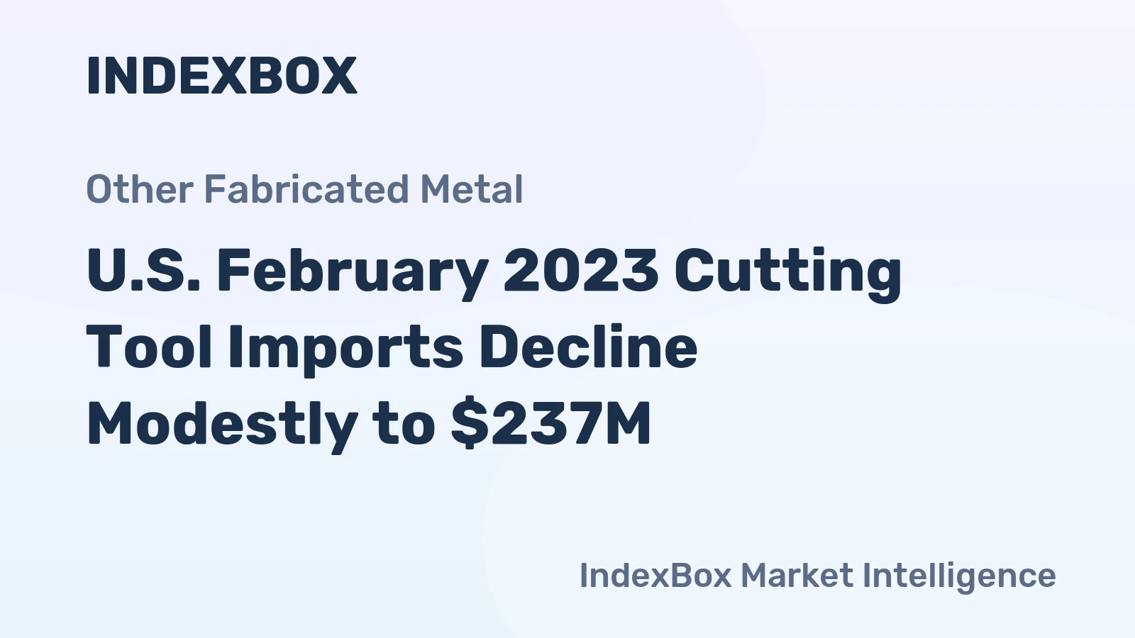 U.S. February 2023 Cutting Tool Imports Decline Modestly to $237M