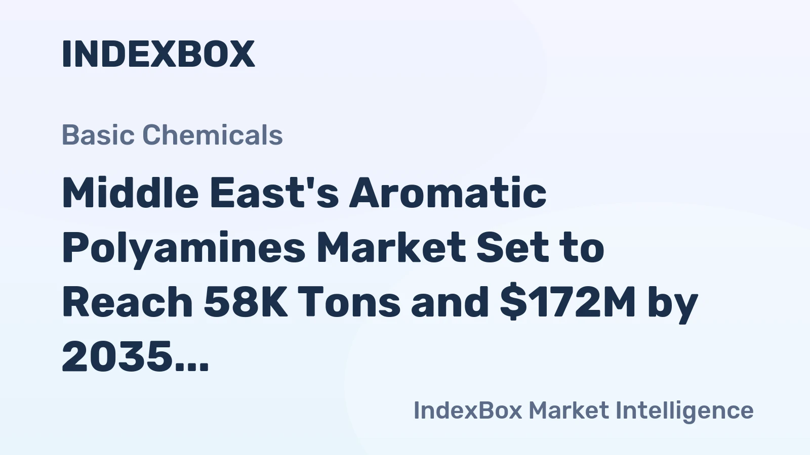Middle East's Aromatic Polyamines Market Set to Reach 58K Tons and $172M by 2035