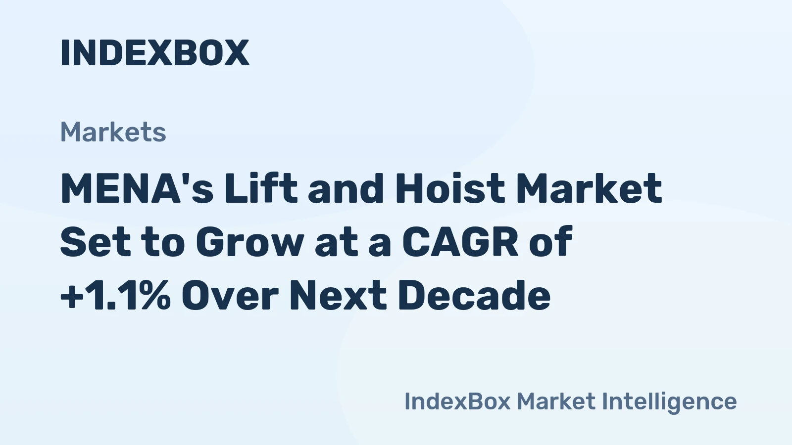MENA's Lift and Hoist Market Set to Grow at a CAGR of +1.1% Over Next Decade