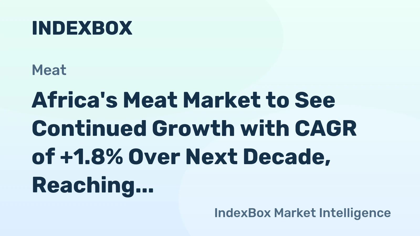 Africa's Meat Market to See Continued Growth with CAGR of +1.8% Over Next Decade, Reaching $220.3B by 2035