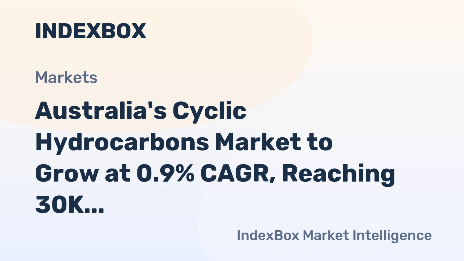 Australia's Cyclic Hydrocarbons Market to Grow at 0.9% CAGR, Reaching 30K Tons by 2035
