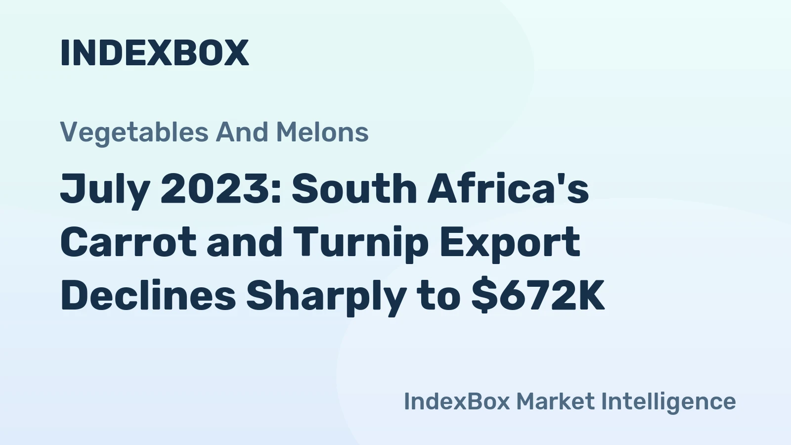 July 2023: South Africa's Carrot and Turnip Export Declines Sharply to $672K