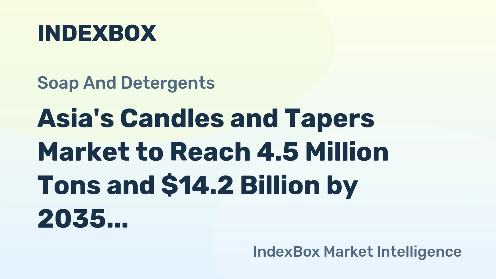 Asia's Candles and Tapers Market to Reach 4.5 Million Tons and $14.2 Billion by 2035