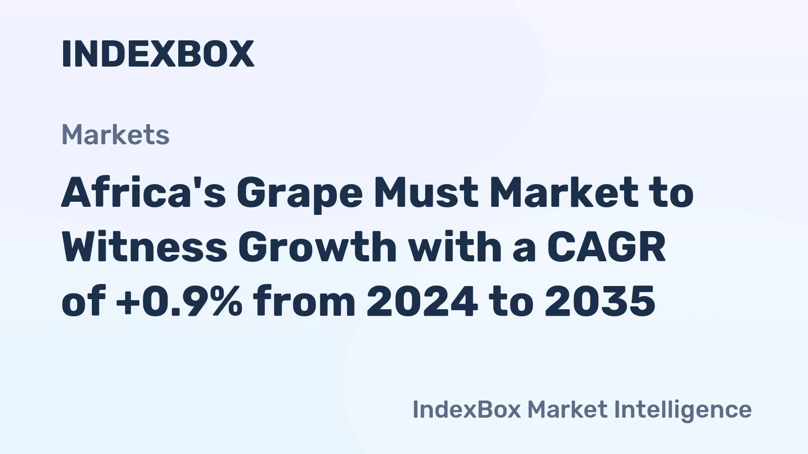 Africa's Grape Must Market to Witness Growth with a CAGR of +0.9% from 2024 to 2035