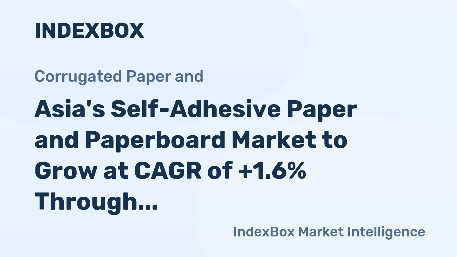 Asia's Self-Adhesive Paper and Paperboard Market to Grow at CAGR of +1.6% Through 2035