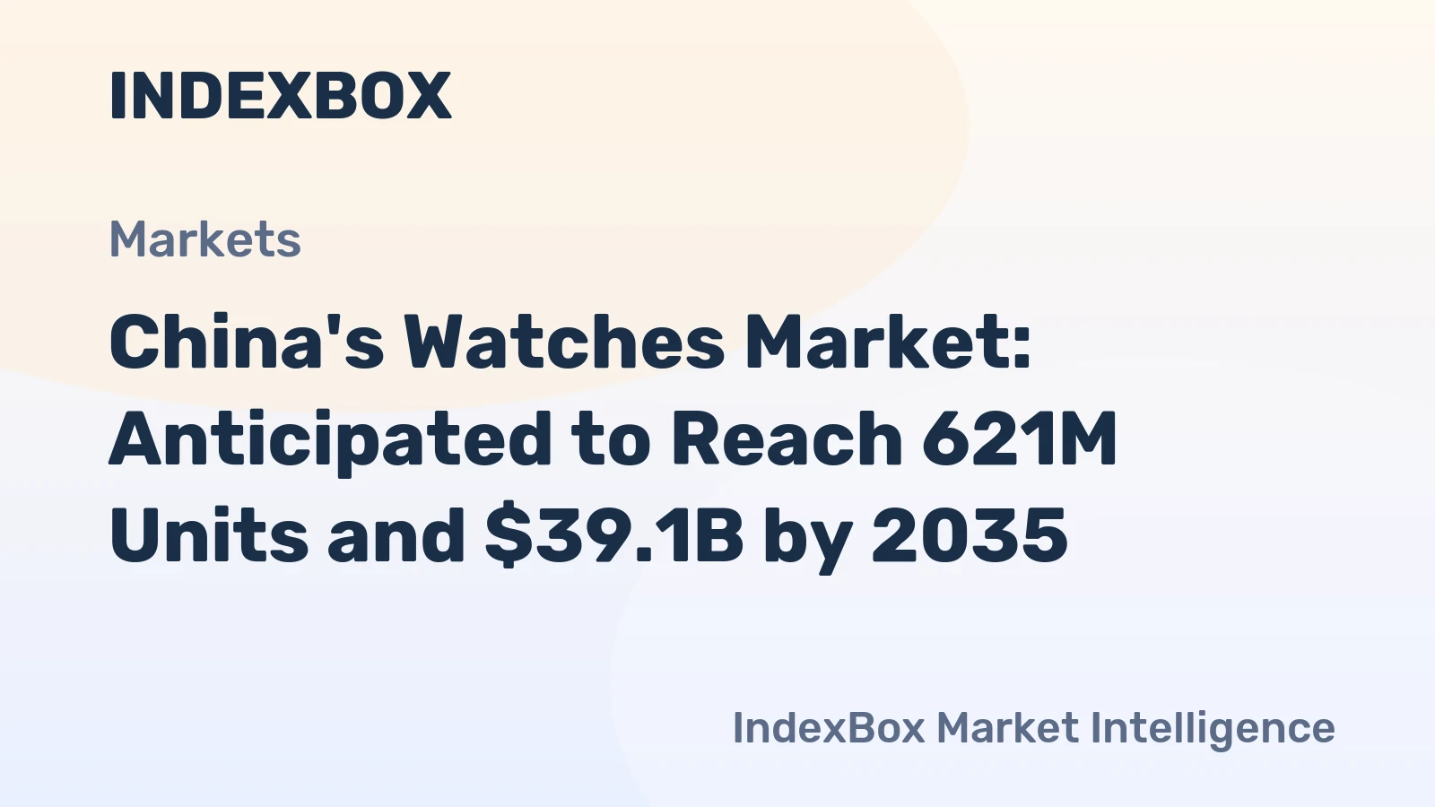 China's Watches Market: Anticipated to Reach 621M Units and $39.1B by 2035