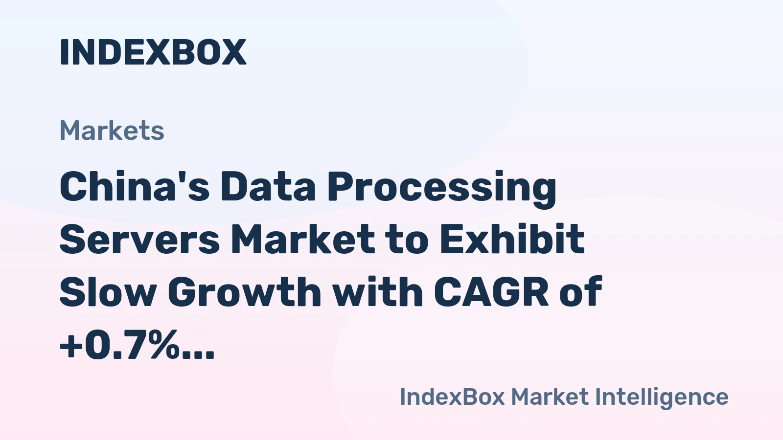 China's Data Processing Servers Market to Exhibit Slow Growth with CAGR of +0.7% from 2024-2035, Reaching 23M Units