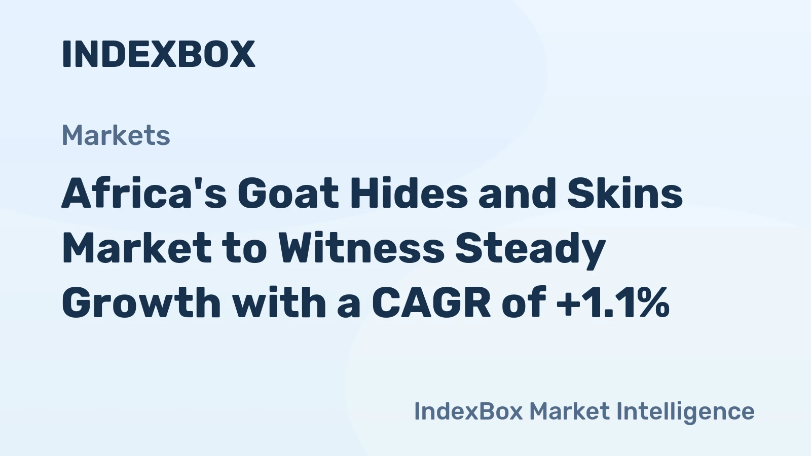 Africa's Goat Hides and Skins Market to Witness Steady Growth with a CAGR of +1.1%