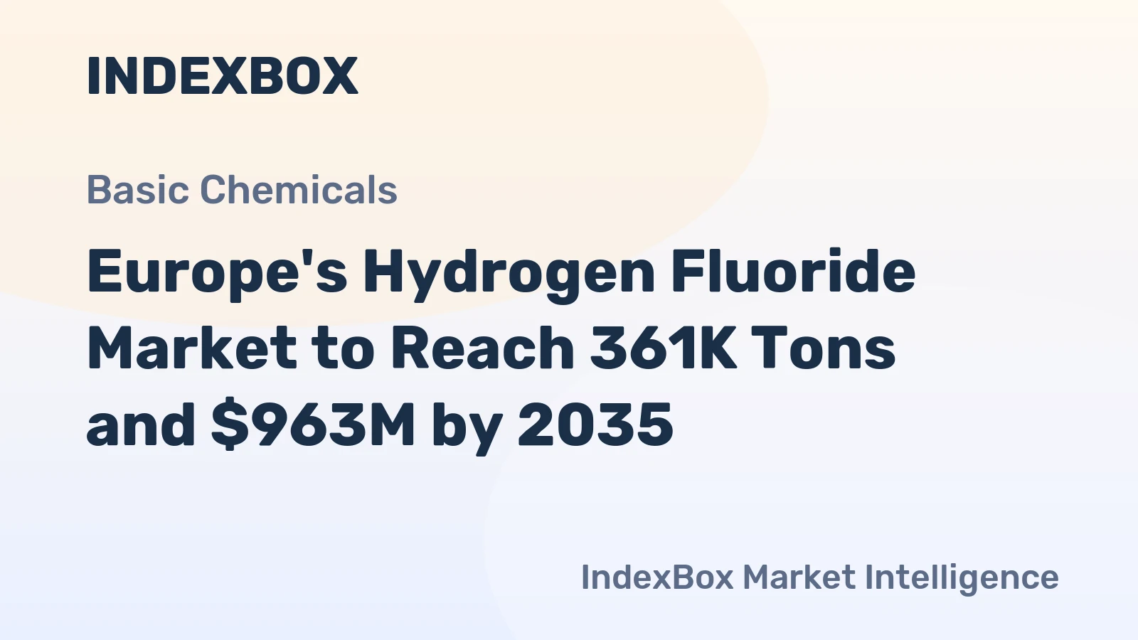 Europe's Hydrogen Fluoride Market to Reach 361K Tons and $963M by 2035