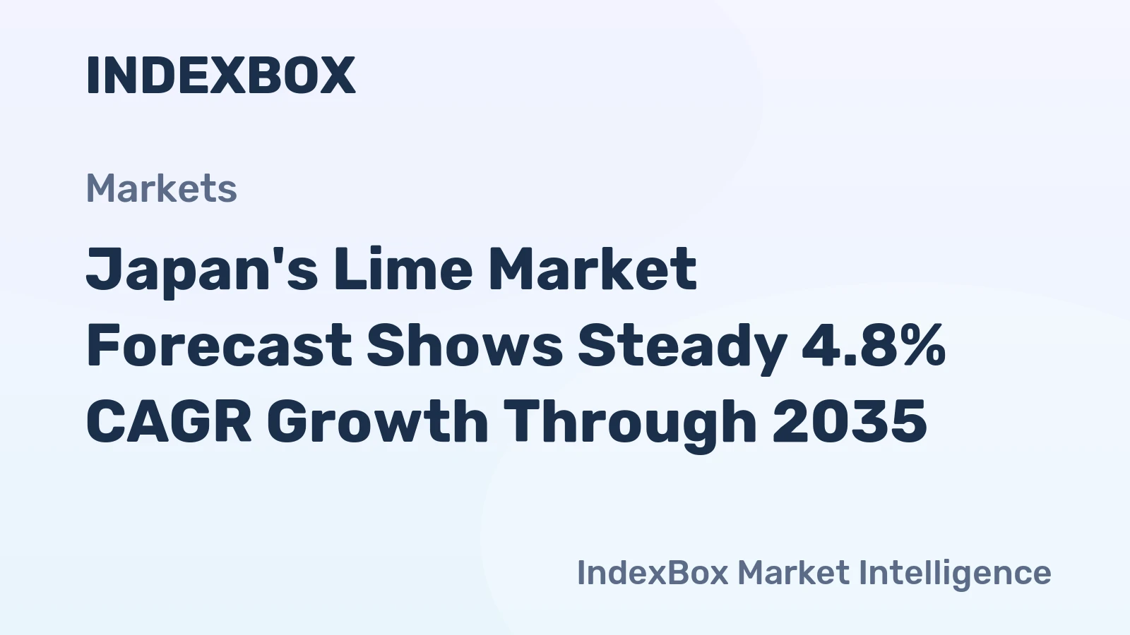 Japan's Lime Market Forecast Shows Steady 4.8% CAGR Growth Through 2035
