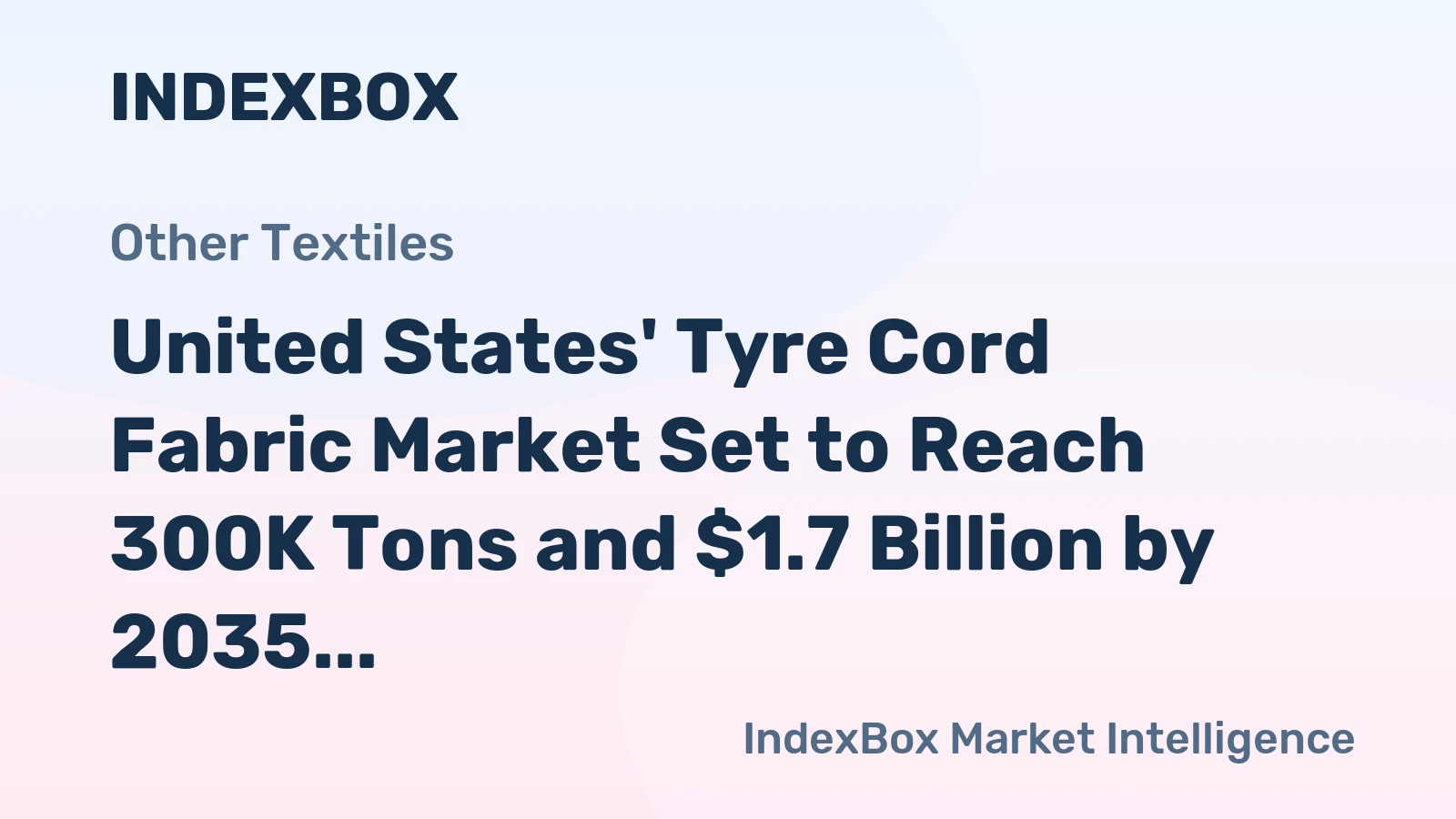 United States' Tyre Cord Fabric Market Set to Reach 300K Tons and $1.7 Billion by 2035