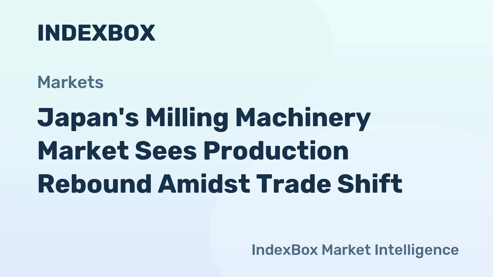 Japan's Milling Machinery Market Sees Production Rebound Amidst Trade Shift