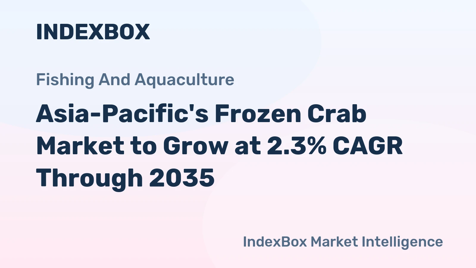 Asia-Pacific's Frozen Crab Market to Grow at 2.3% CAGR Through 2035