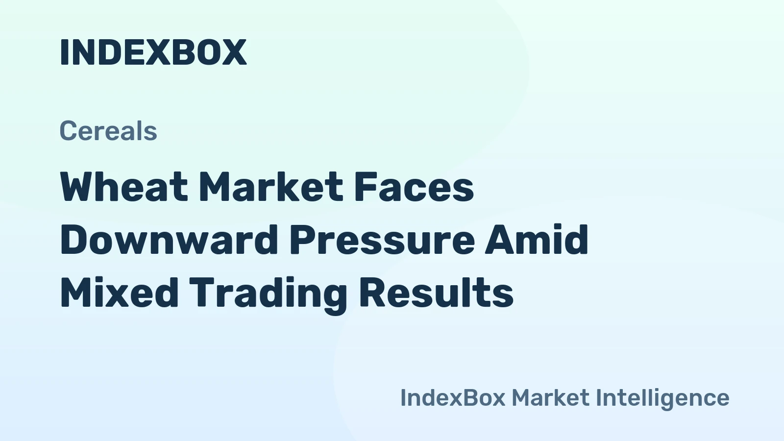 Wheat Market Faces Downward Pressure Amid Mixed Trading Results