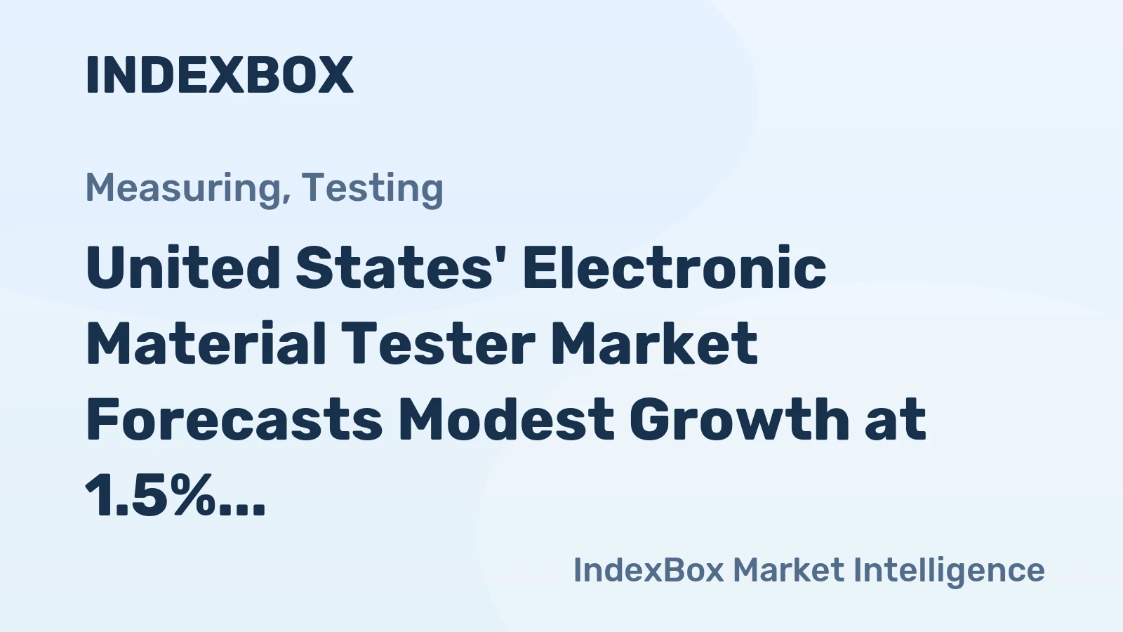 United States' Electronic Material Tester Market Forecasts Modest Growth at 1.5% CAGR Despite Recent Consumption Volatility
