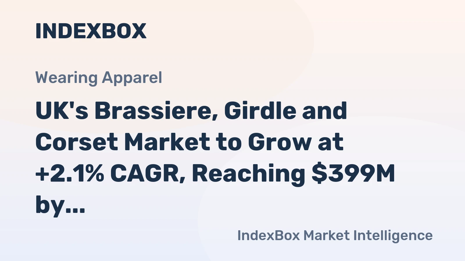 UK's Brassiere, Girdle and Corset Market to Grow at +2.1% CAGR, Reaching $399M by 2035