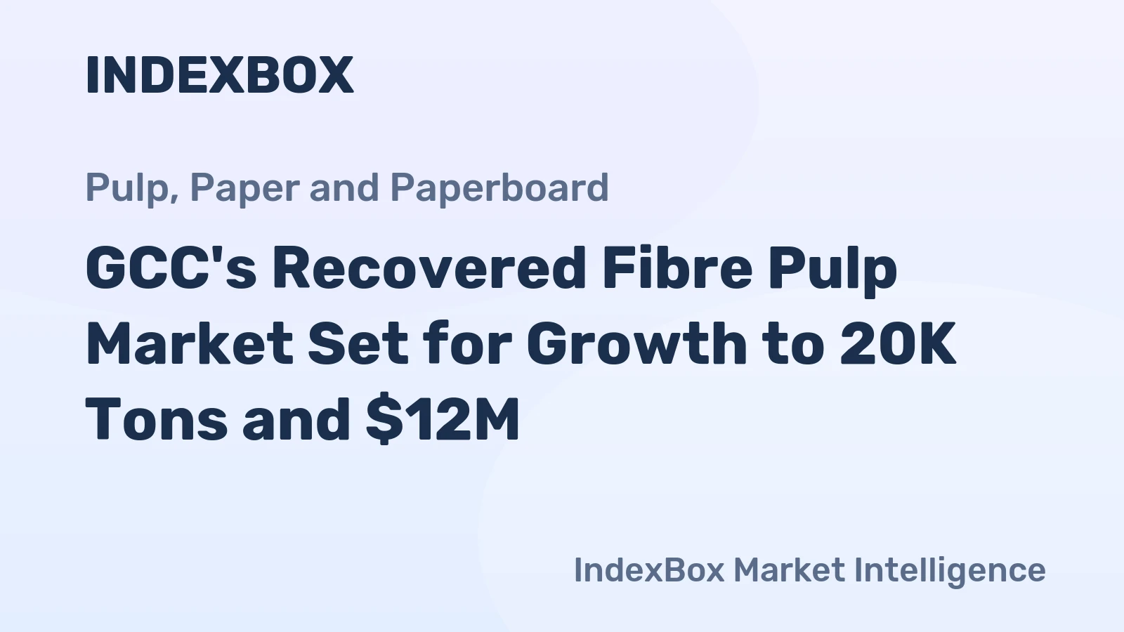 GCC's Recovered Fibre Pulp Market Set for Growth to 20K Tons and $12M