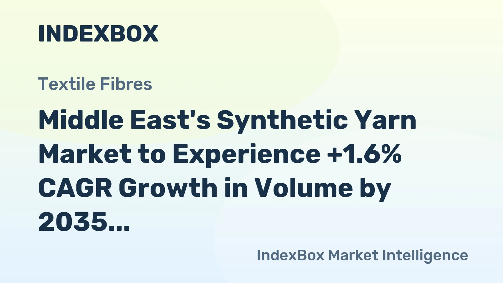 Middle East's Synthetic Yarn Market to Experience +1.6% CAGR Growth in Volume by 2035