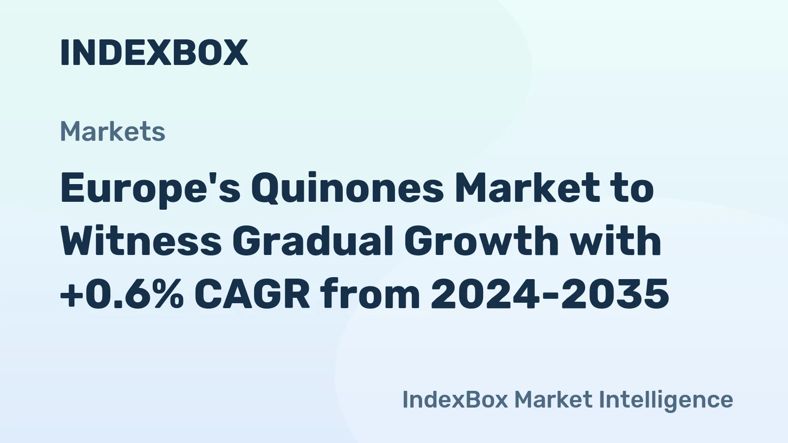 Europe's Quinones Market to Witness Gradual Growth with +0.6% CAGR from 2024-2035