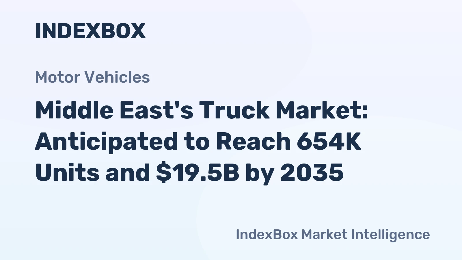 Middle East's Truck Market: Anticipated to Reach 654K Units and $19.5B by 2035