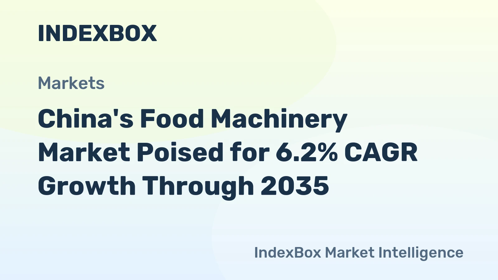 China's Food Machinery Market Poised for 6.2% CAGR Growth Through 2035