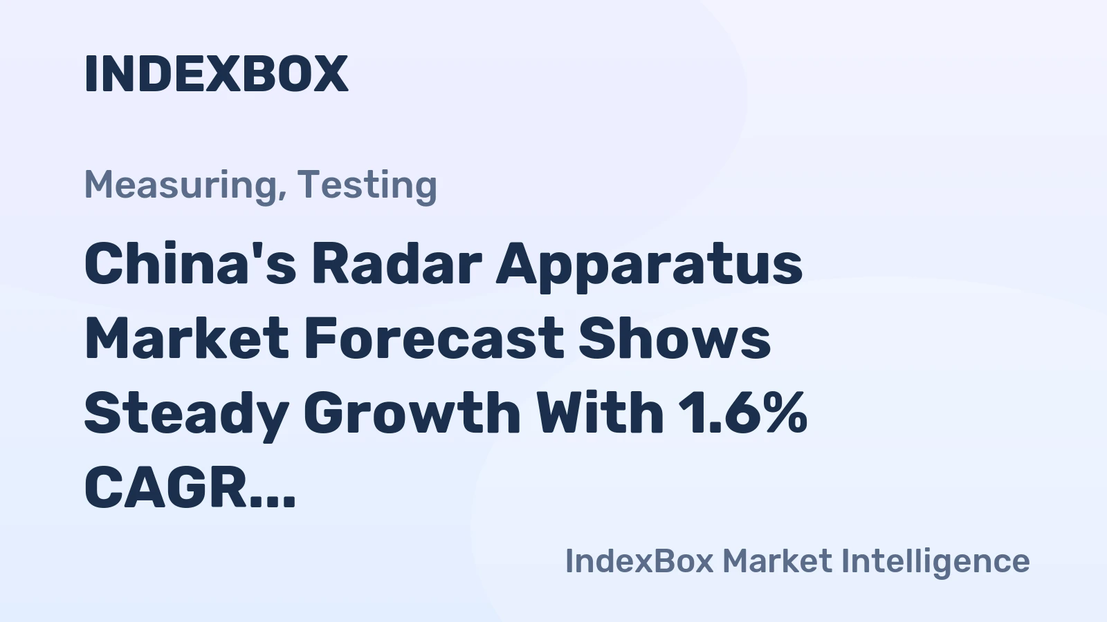 China's Radar Apparatus Market Forecast Shows Steady Growth With 1.6% CAGR Through 2035