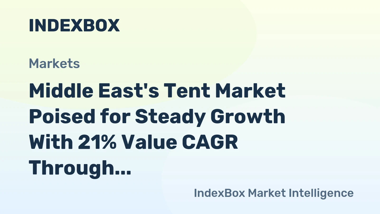 Middle East's Tent Market Poised for Steady Growth With 21% Value CAGR Through 2035