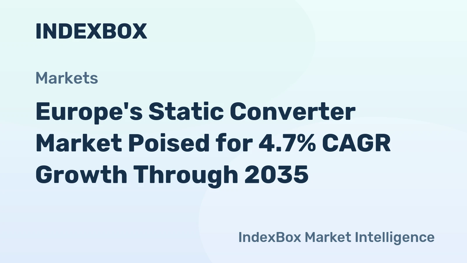 Europe's Static Converter Market Poised for 4.7% CAGR Growth Through 2035