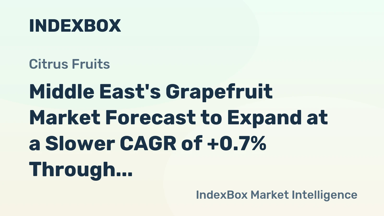 Middle East's Grapefruit Market Forecast to Expand at a Slower CAGR of +0.7% Through 2035