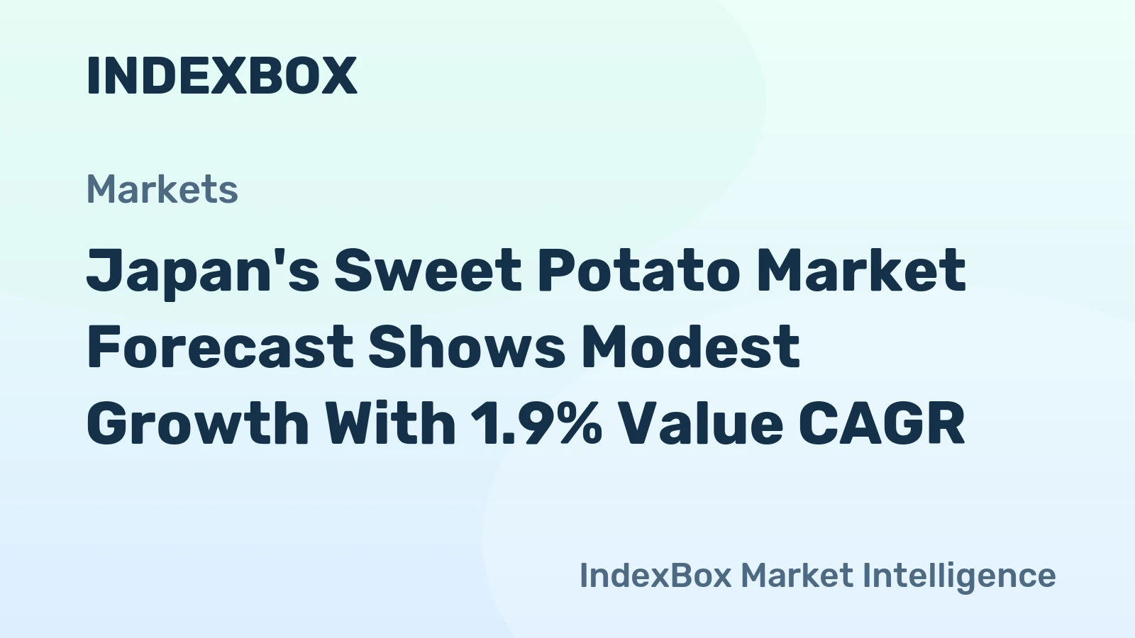Japan's Sweet Potato Market Forecast Shows Modest Growth With 1.9% Value CAGR