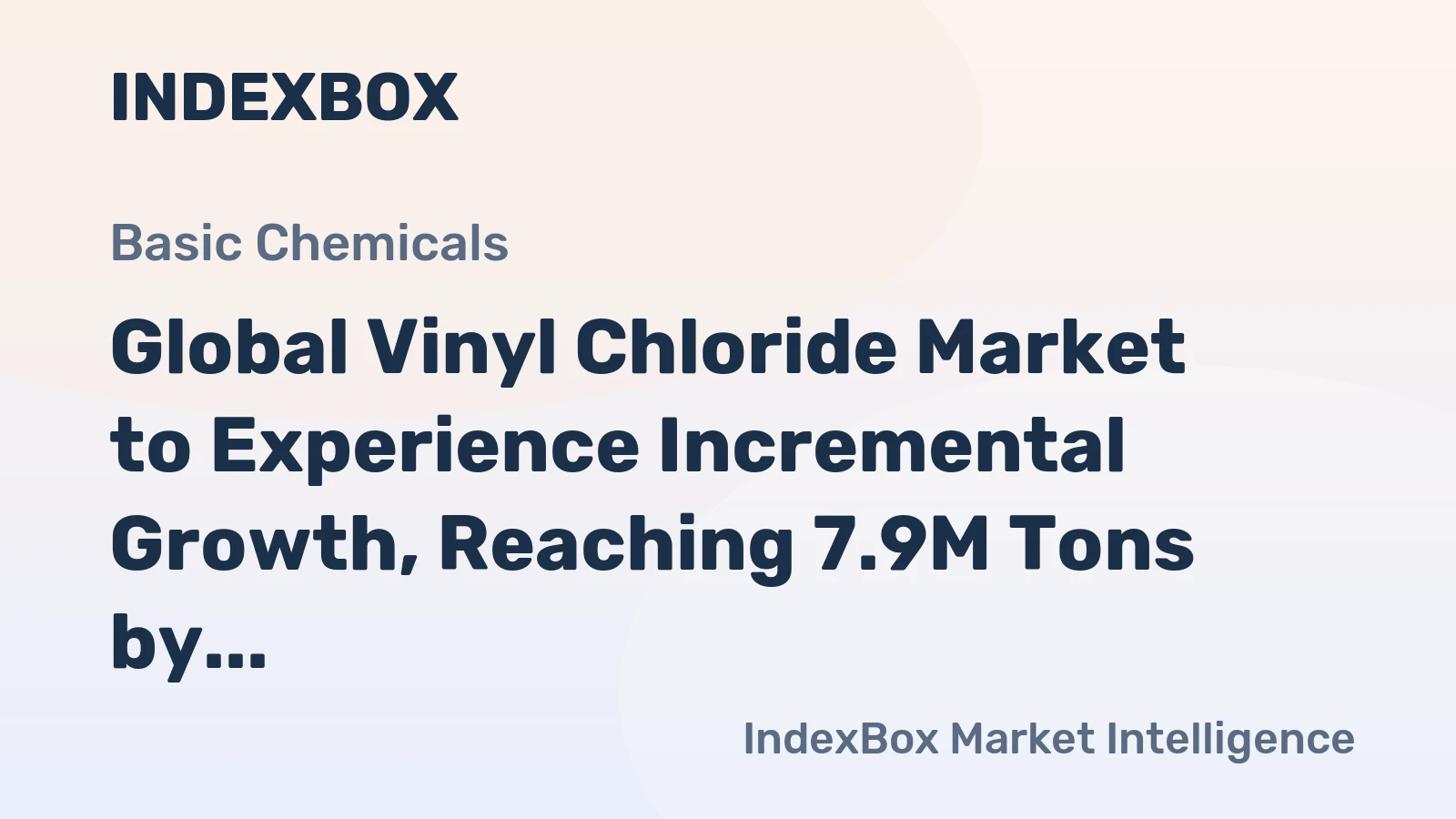Global Vinyl Chloride Market to Experience Incremental Growth, Reaching 7.9M Tons by 2035 and $7.6B in Value