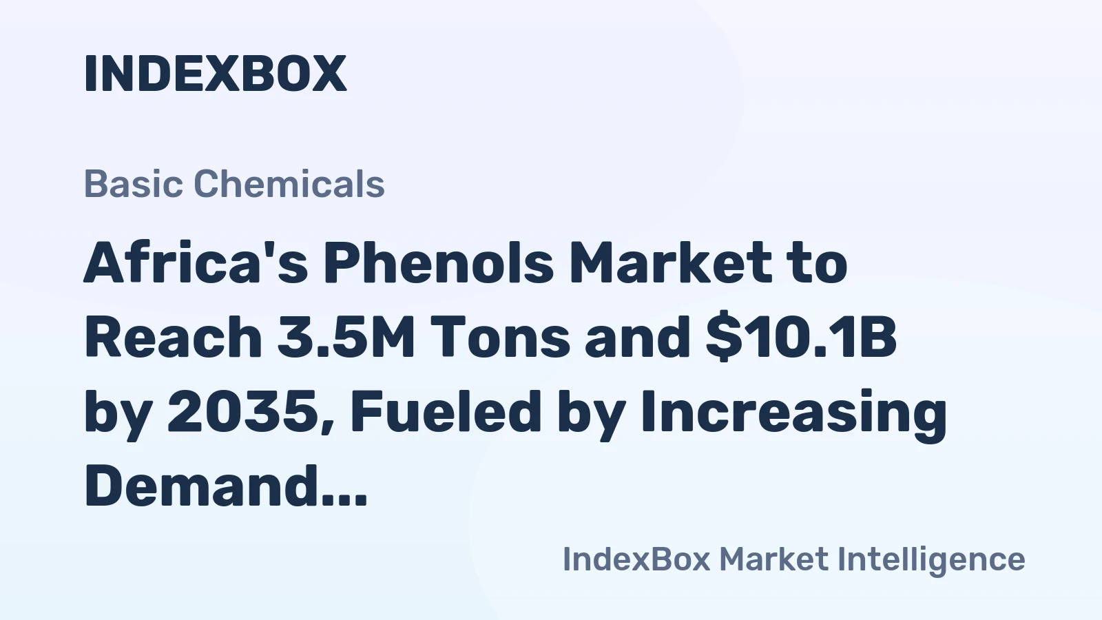 Africa's Phenols Market to Reach 3.5M Tons and $10.1B by 2035, Fueled by Increasing Demand