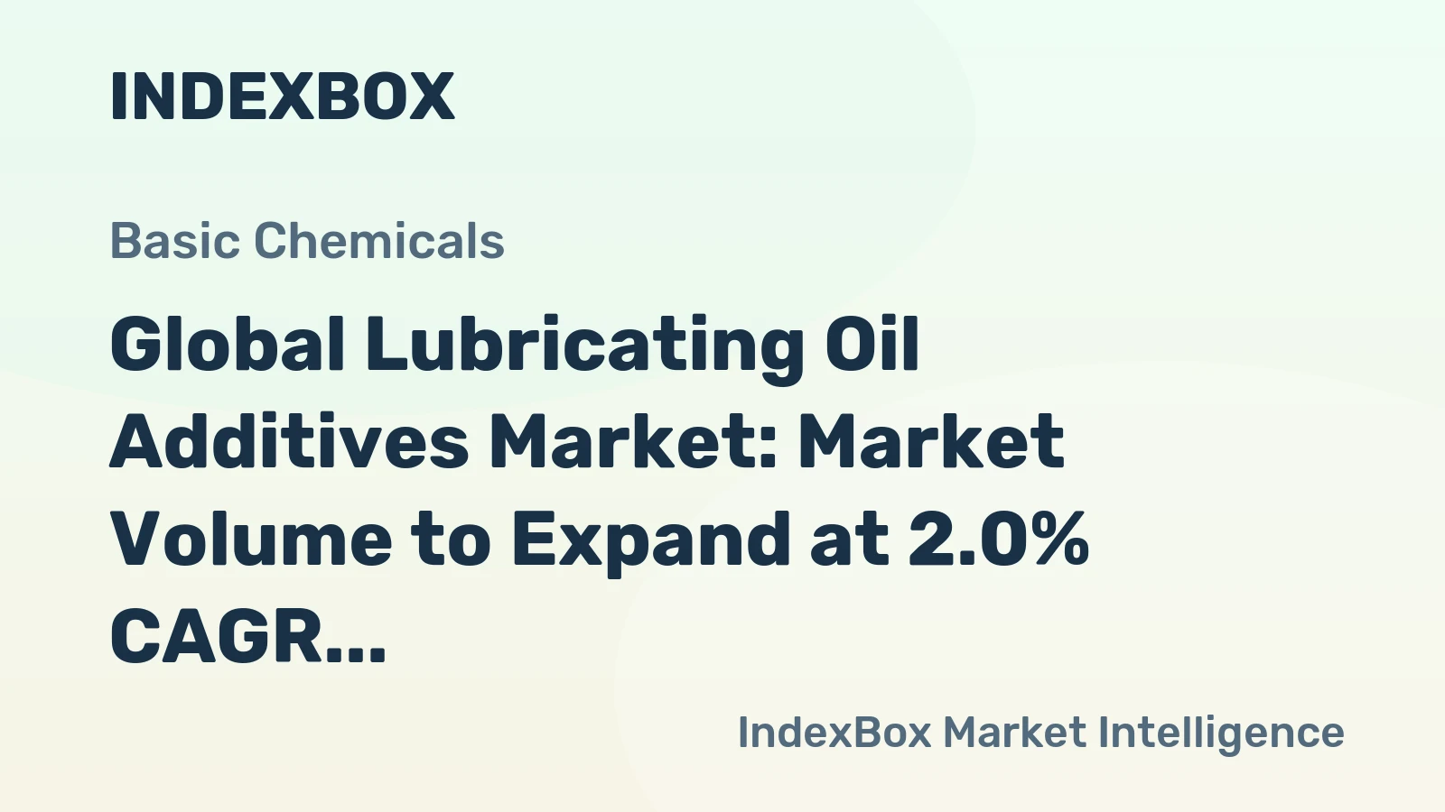 Global Lubricating Oil Additives Market: Market Volume to Expand at 2.0% CAGR from 2024 to 2035