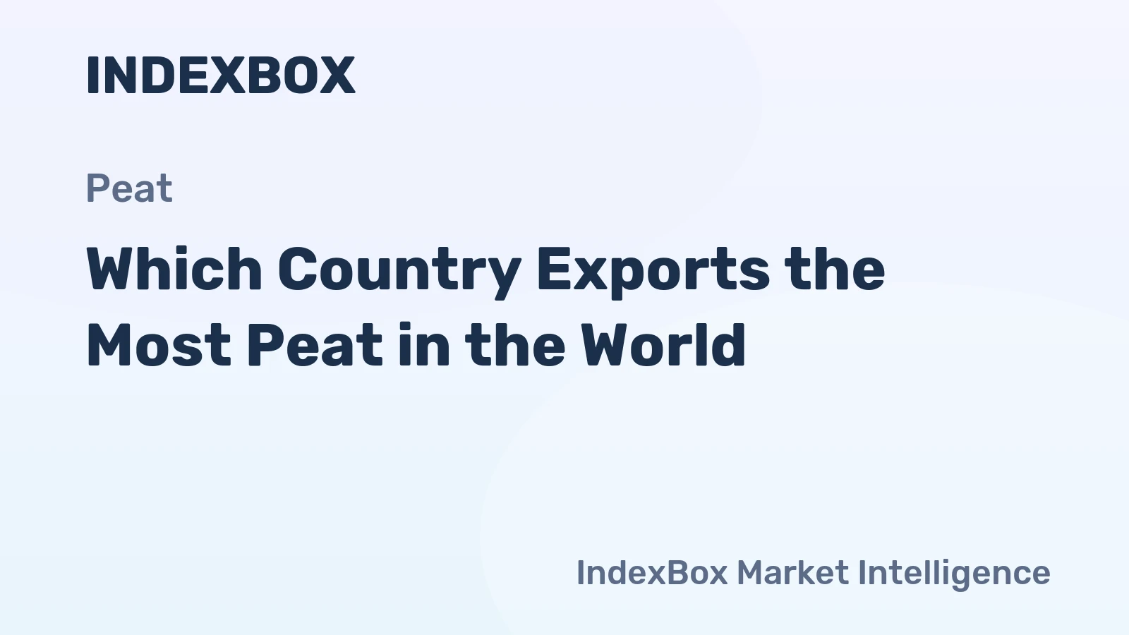 Which Country Exports the Most Peat in the World?