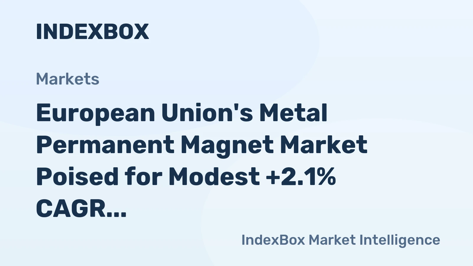 European Union's Metal Permanent Magnet Market Poised for Modest +2.1% CAGR Growth Through 2035