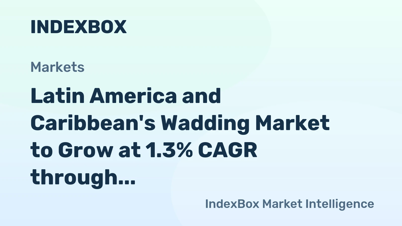Latin America and Caribbean's Wadding Market to Grow at 1.3% CAGR through 2035