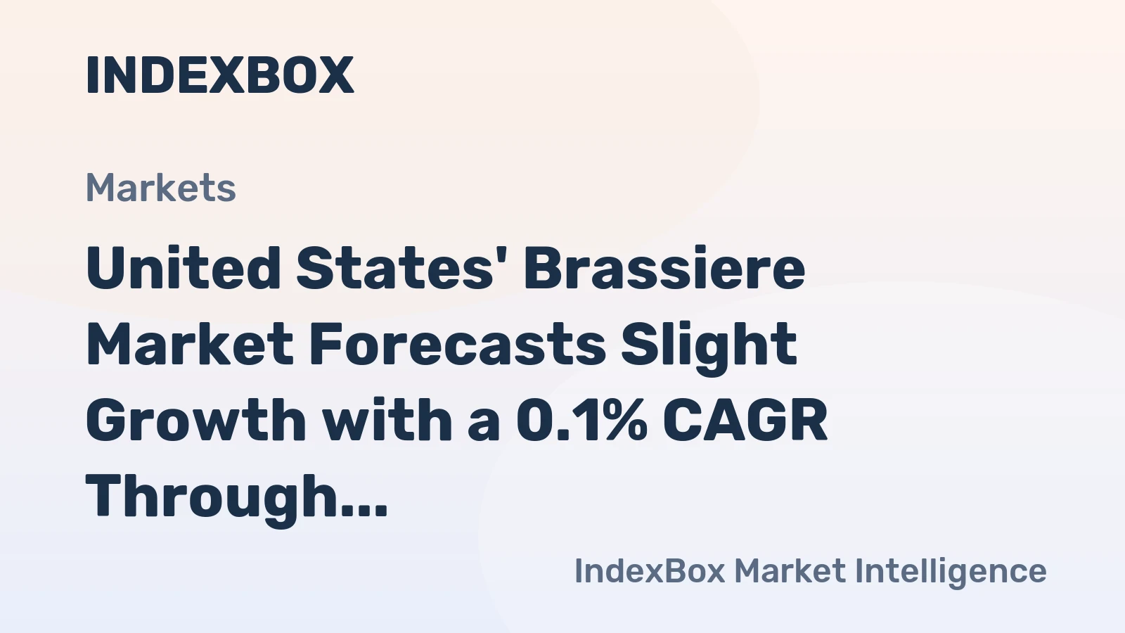United States' Brassiere Market Forecasts Slight Growth with a 0.1% CAGR Through 2035