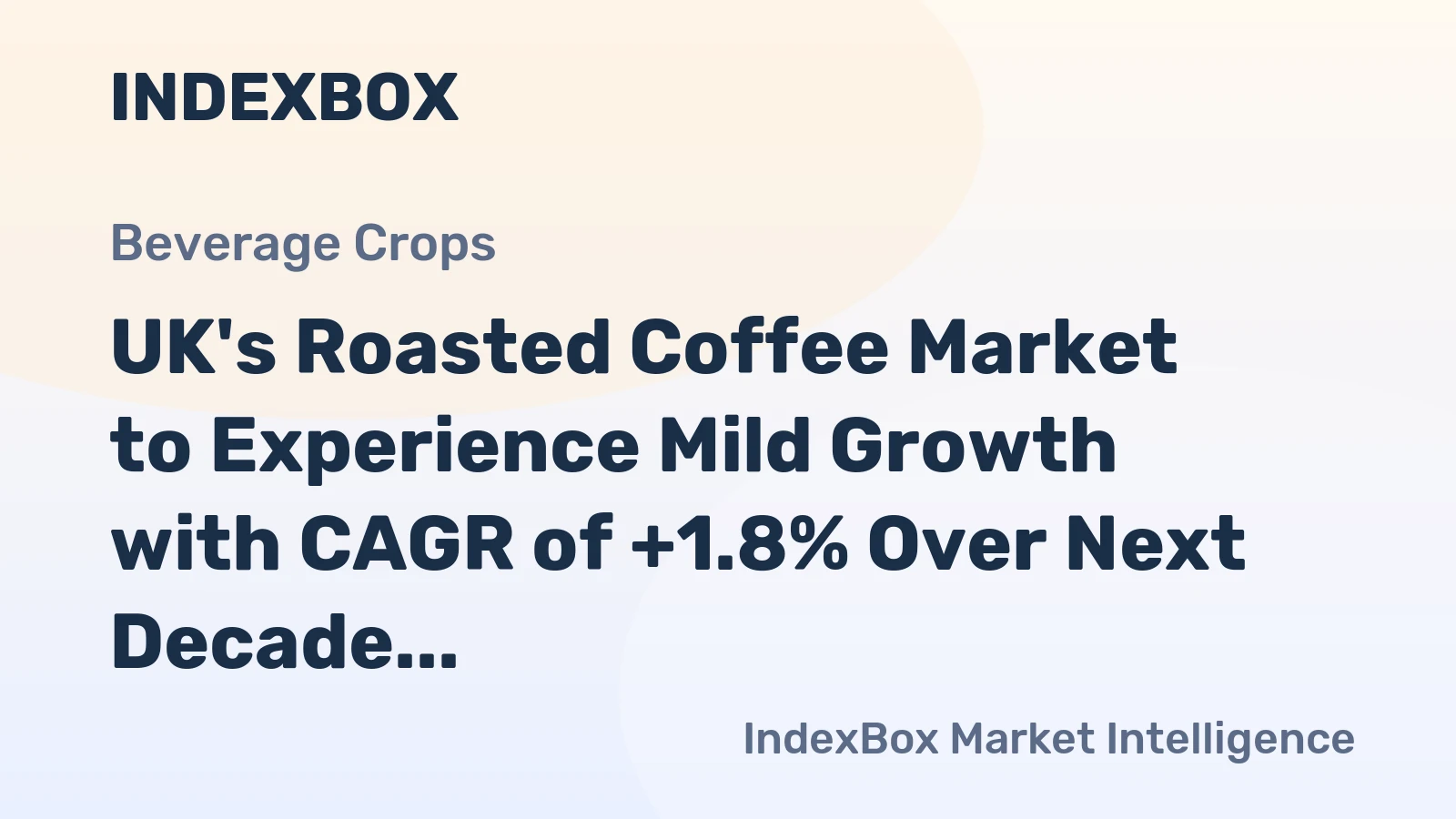 UK's Roasted Coffee Market to Experience Mild Growth with CAGR of +1.8% Over Next Decade, Reaching $1.2B in 2035