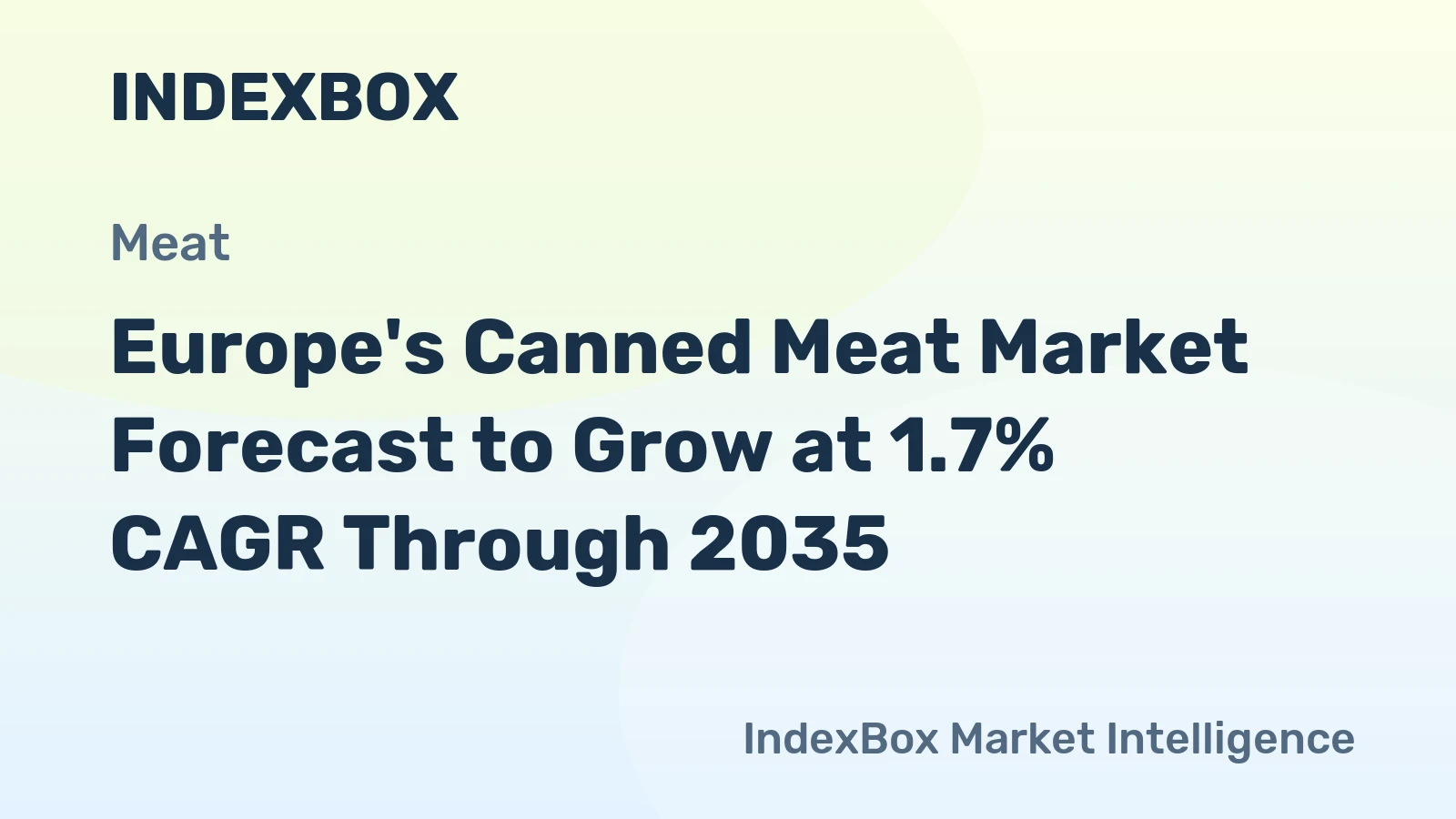 Europe's Canned Meat Market Forecast to Grow at 1.7% CAGR Through 2035